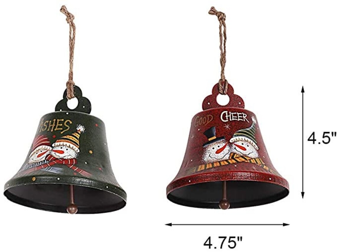 Christmas Tree Ornaments Jingle Bell Decorations With Hand - Etsy