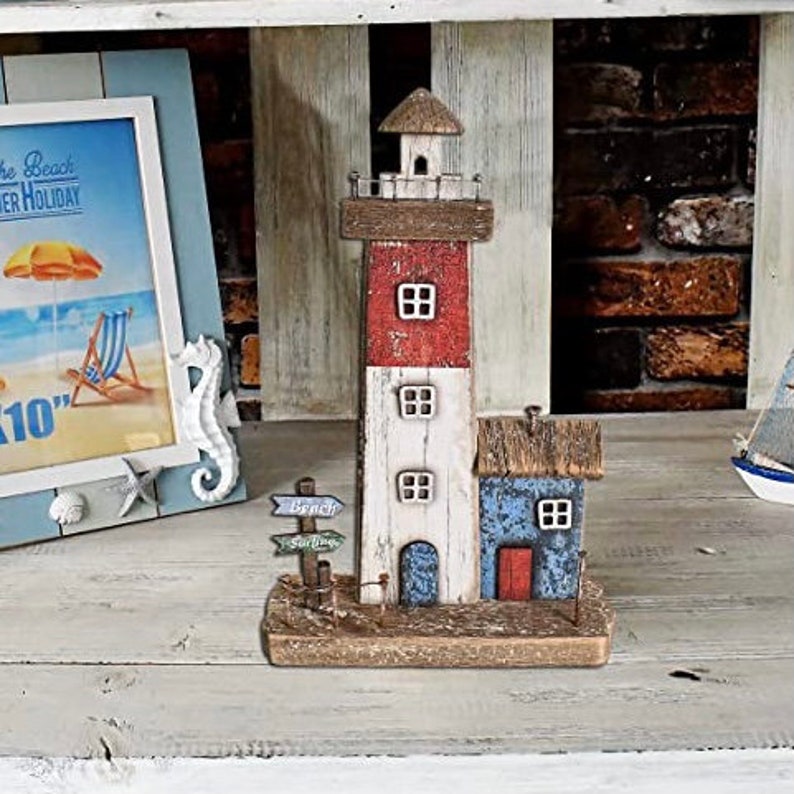 Rustic Wooden Lighthouse Decor Handcrafted Lighthouse - Etsy
