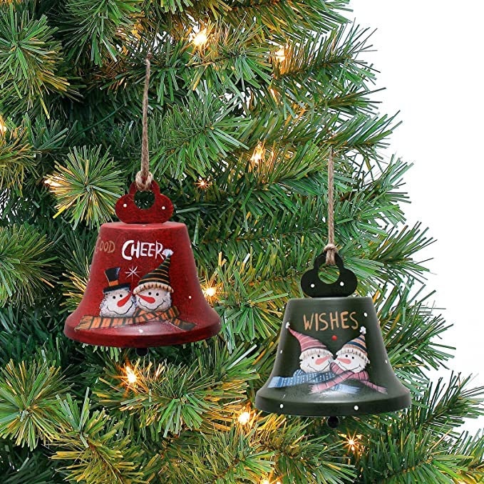 Christmas Tree Ornaments Jingle Bell Decorations With Hand - Etsy