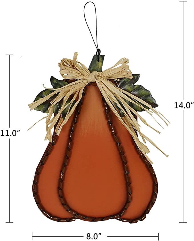Wood Pumpkin Fall Decor Rustic Hanging Pumpkin Sign For Etsy