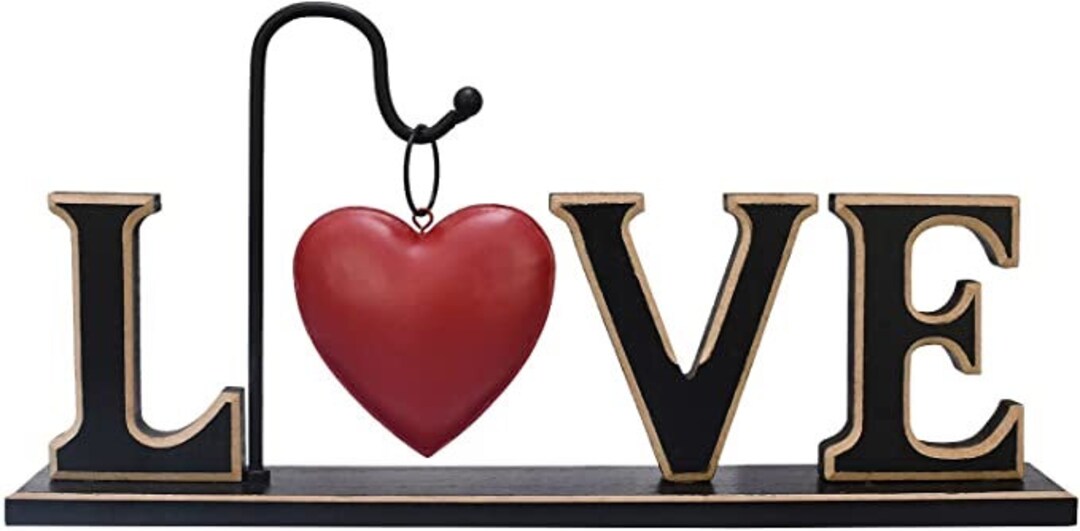 Rustic Wood Love Table Sign Freestanding Cutout Love Tabletop - Etsy Canada