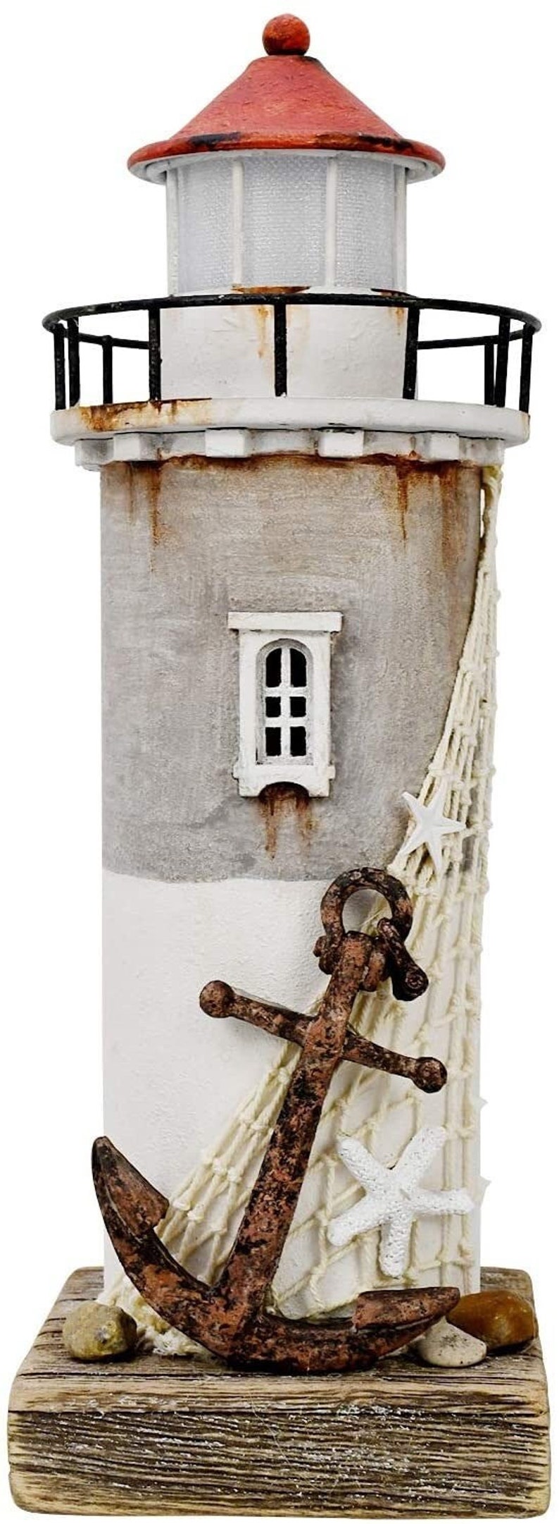 Wooden Lighthouse Decor With Light Handcrafted Tabletop - Etsy