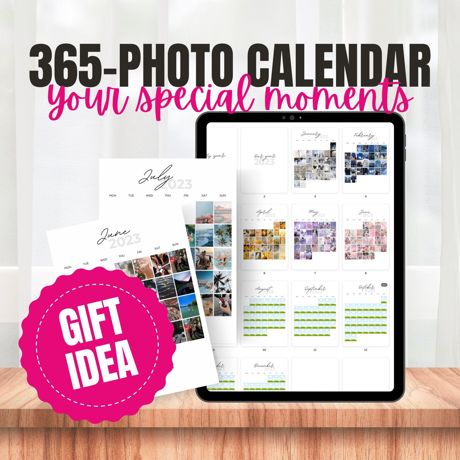 365-photo Calendar, Personalised Photo Calendar for 2023 & 2024, Gift ...
