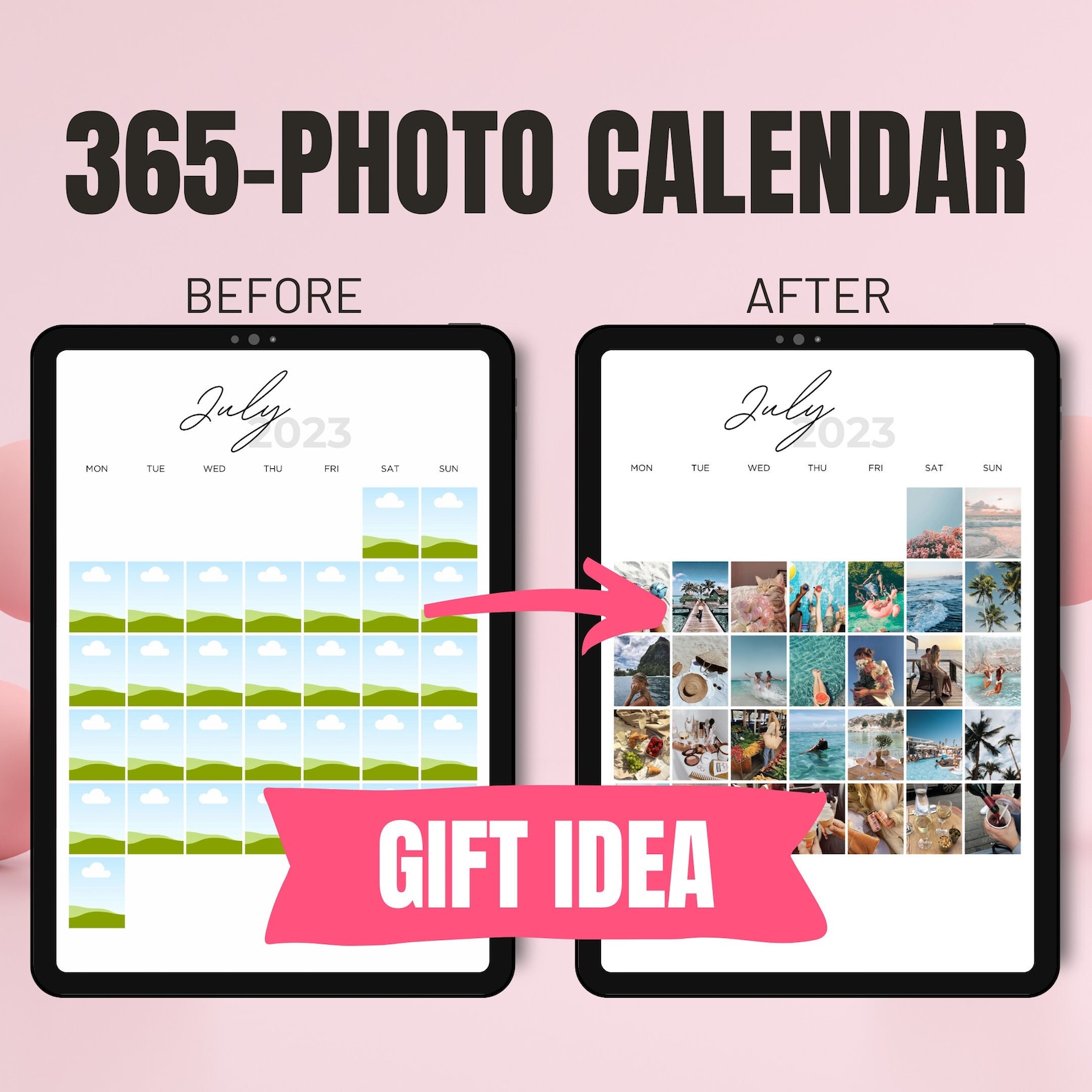 2023 & 2024 Personalised Photo Calendar, Gift Idea for Boyfriend or ...