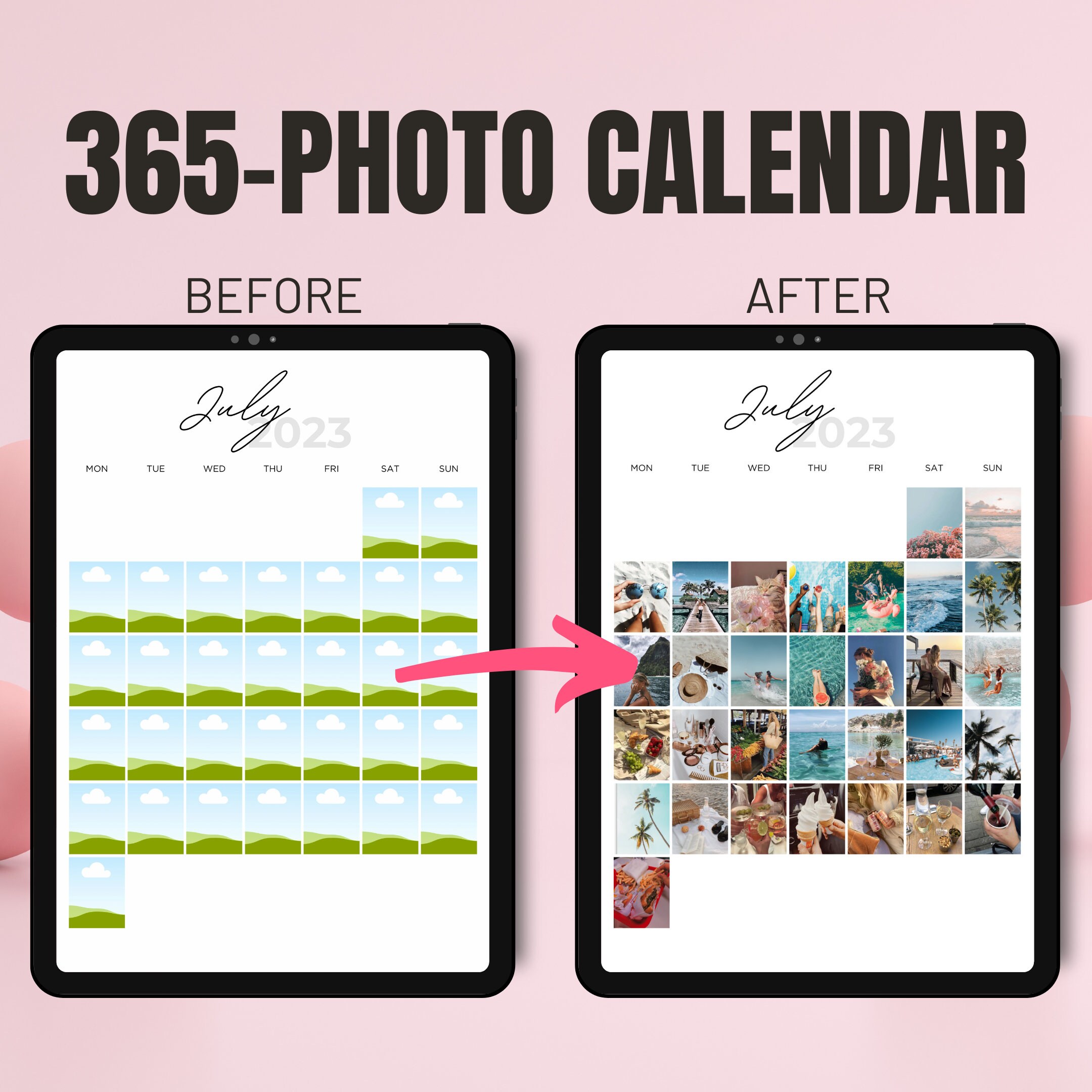 2023 & 2024 Personalised Photo Calendar, Gift Idea for Boyfriend or ...