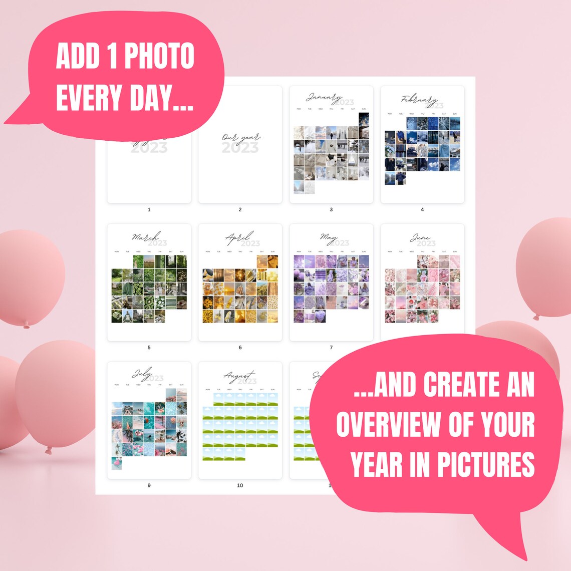 2023 & 2024 Personalised Photo Calendar, Gift Idea for Boyfriend or ...