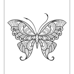 20 Unique Butterfly Printable Coloring Pages for Adults or Kids. - Etsy