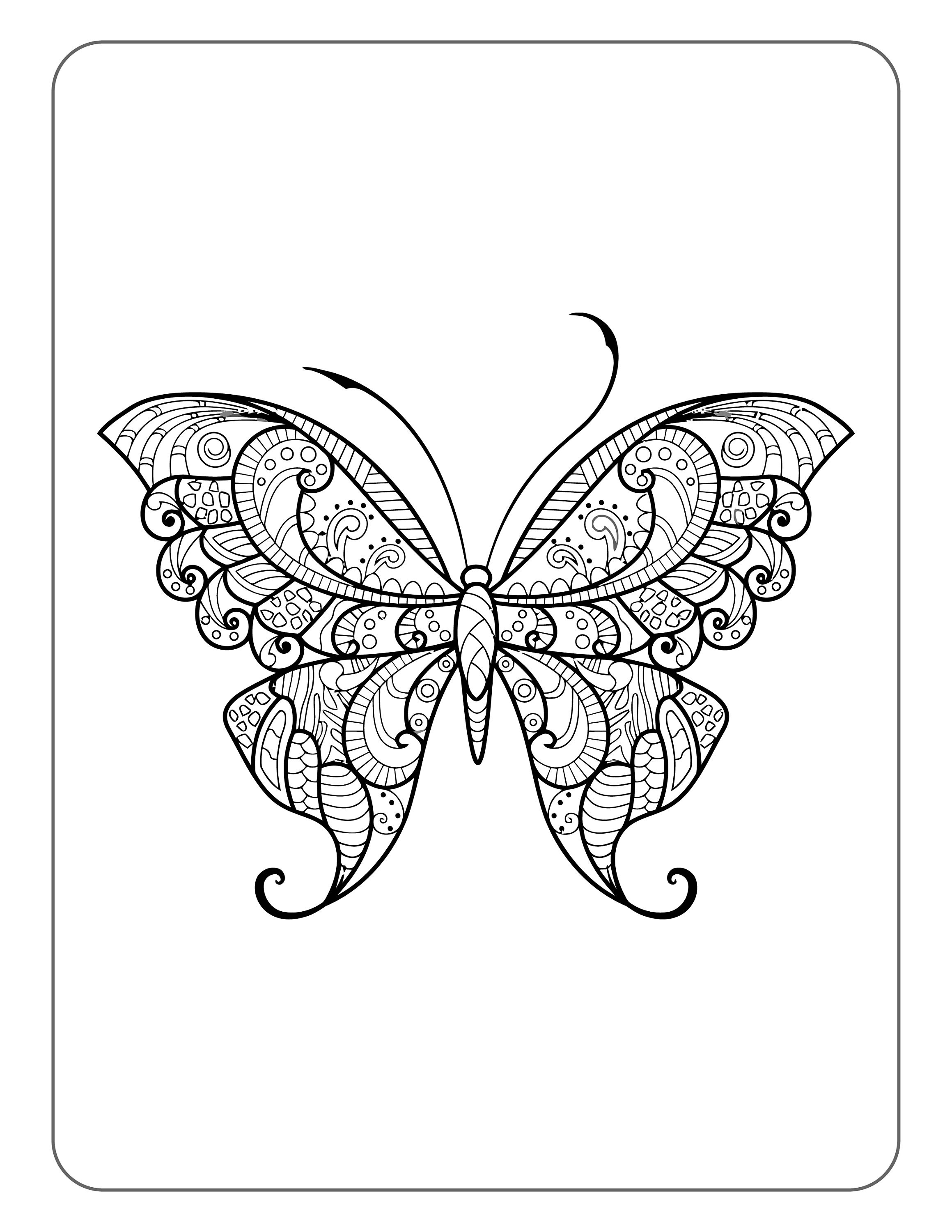 20 Unique Butterfly Printable Coloring Pages for Adults or Kids. - Etsy