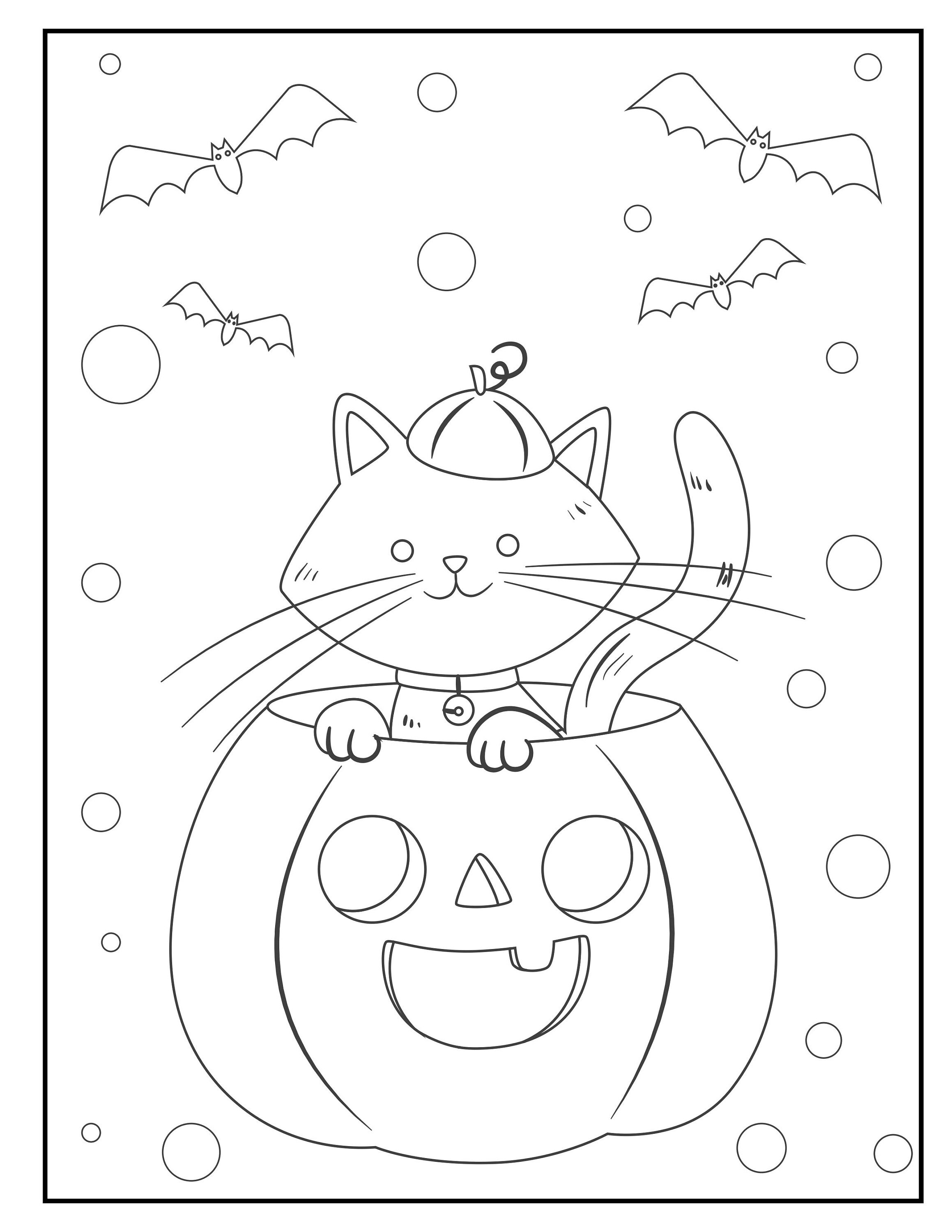 40 Printable Halloween Coloring Pages - Etsy