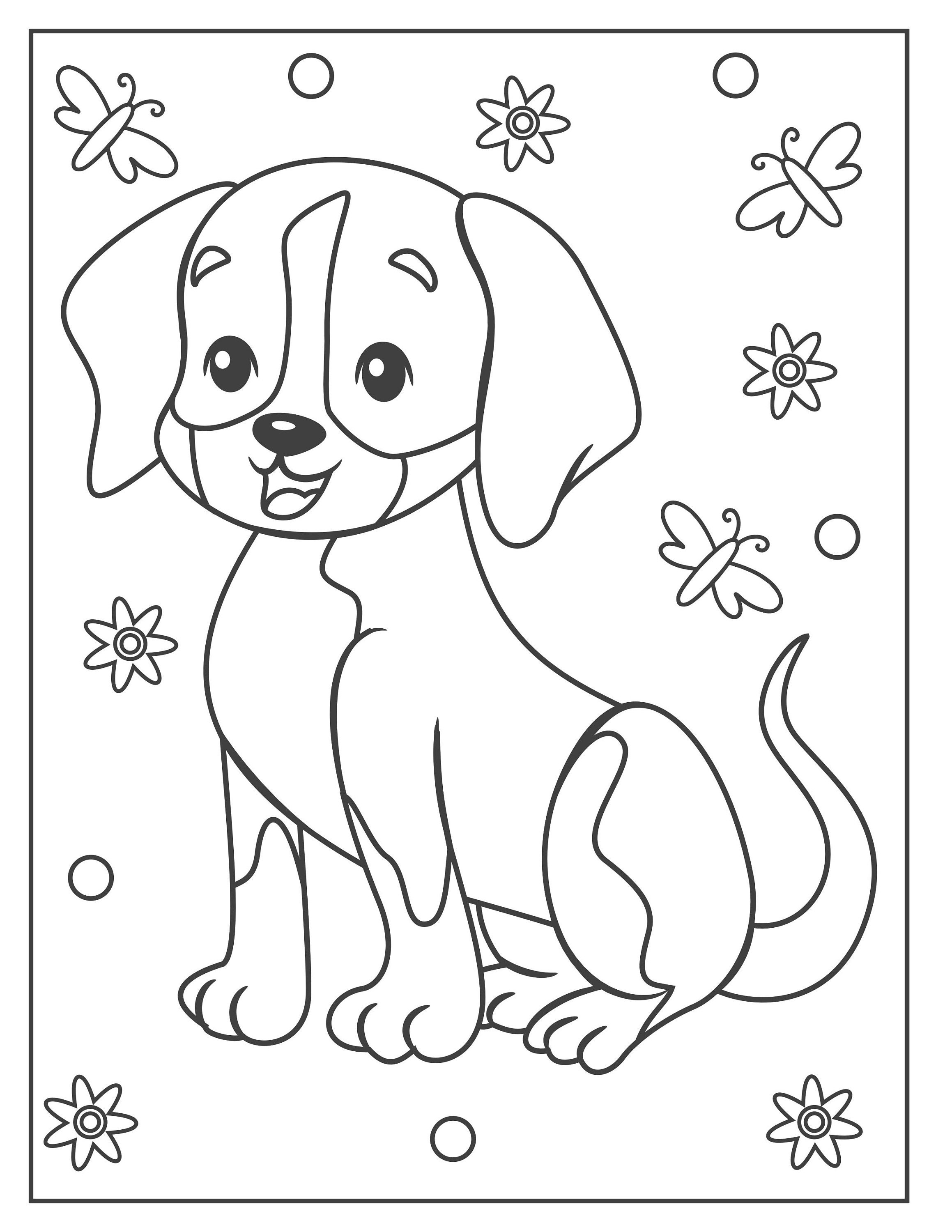 21 Printable Dog Coloring Pages - Etsy Australia