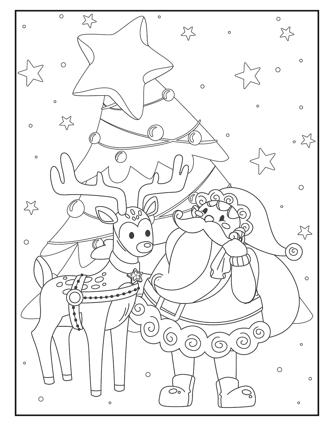 40 Printable Christmas Coloring Pages - Etsy