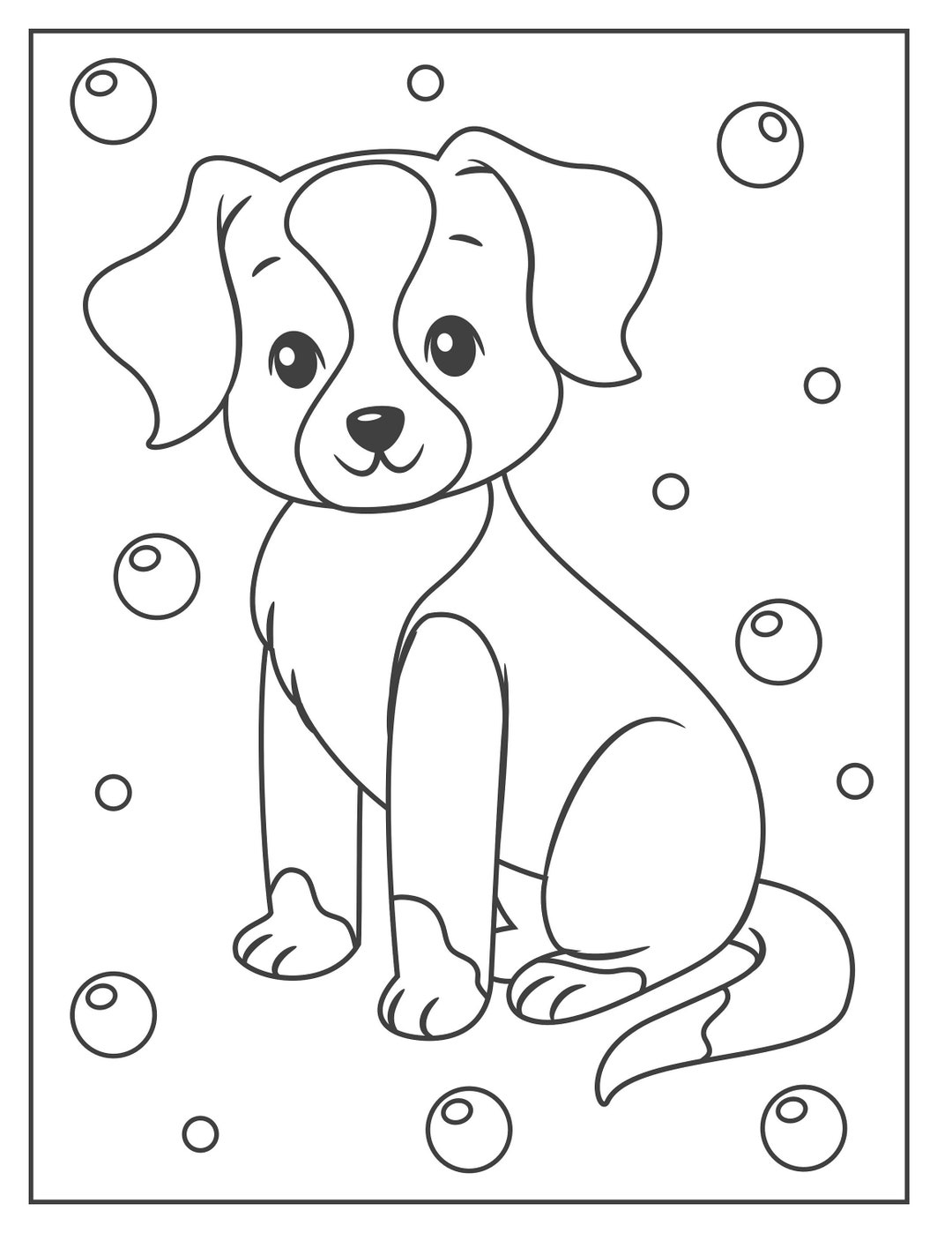 21 Printable Dog Coloring Pages - Etsy