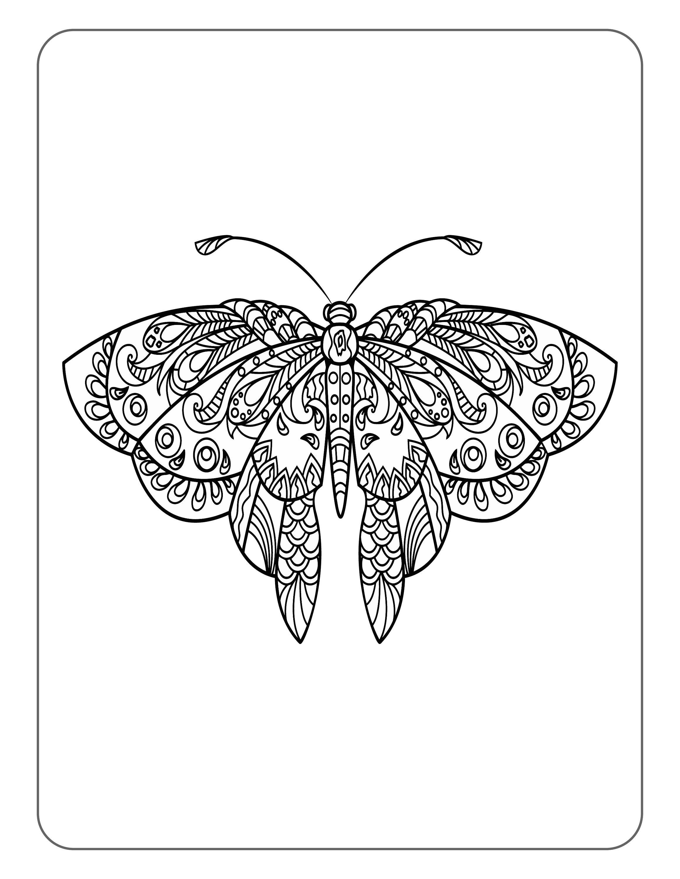 20 Unique Butterfly Printable Coloring Pages for Adults or Kids. - Etsy