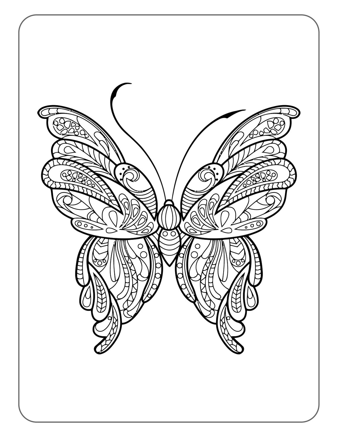 20 Unique Butterfly Printable Coloring Pages for Adults or Kids. - Etsy