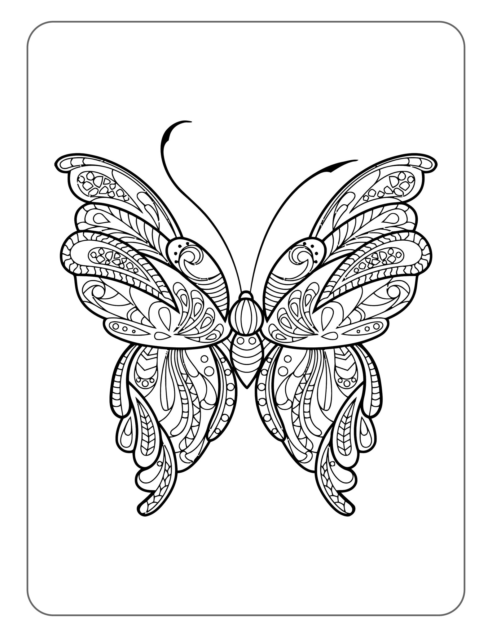 20 Unique Butterfly Printable Coloring Pages for Adults or Kids. - Etsy