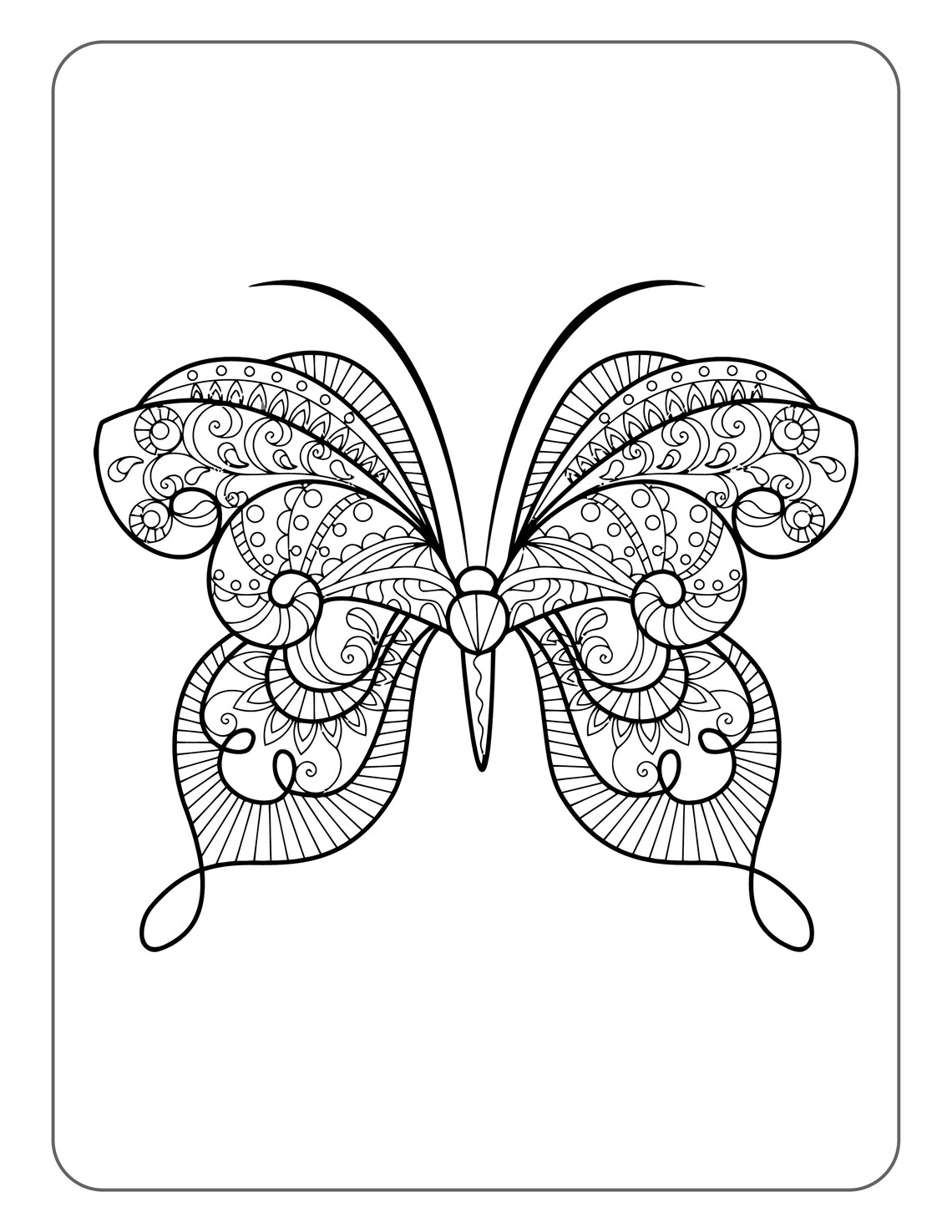 20 Unique Butterfly Printable Coloring Pages for Adults or Kids. - Etsy