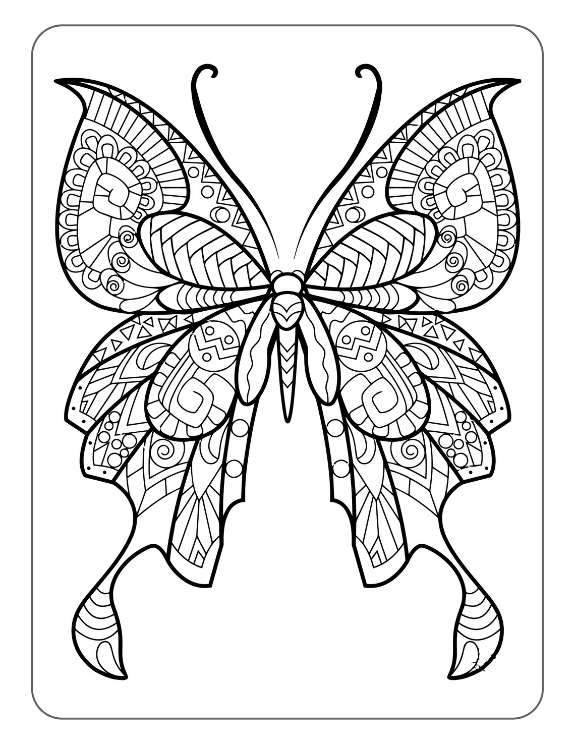 20 Unique Butterfly Printable Coloring Pages for Adults or Kids. - Etsy