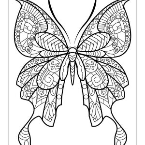 20 Unique Butterfly Printable Coloring Pages for Adults or Kids. - Etsy