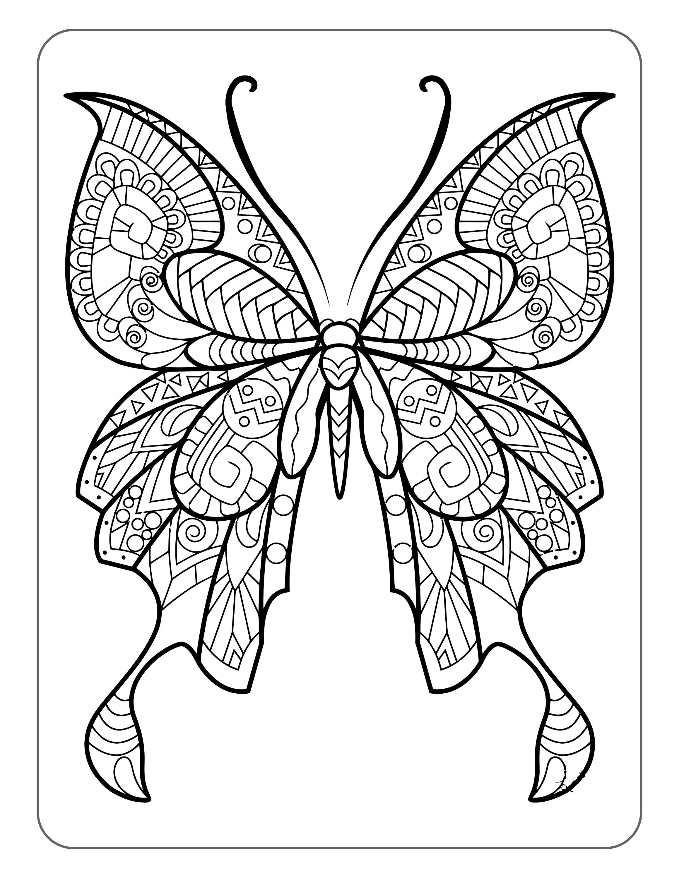 20 Unique Butterfly Printable Coloring Pages for Adults or Kids. - Etsy