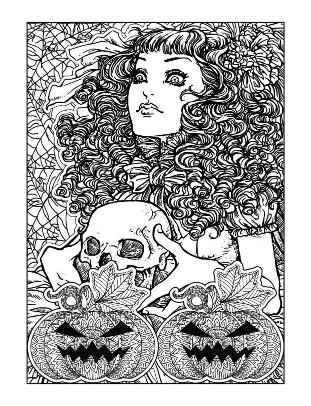 25 Adult Mandala Printable Halloween Coloring Pages - Etsy