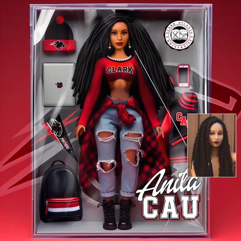 Custom HBCU Graduate Doll Art Print: Personalized College Gift (digital ...