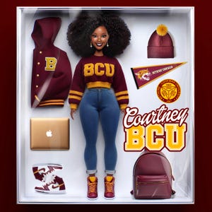 Custom HBCU Graduate Doll Art Print: Personalized College Gift (digital ...