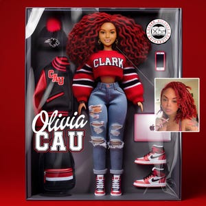 Custom HBCU Graduate Doll Art Print: Personalized College Gift (digital ...