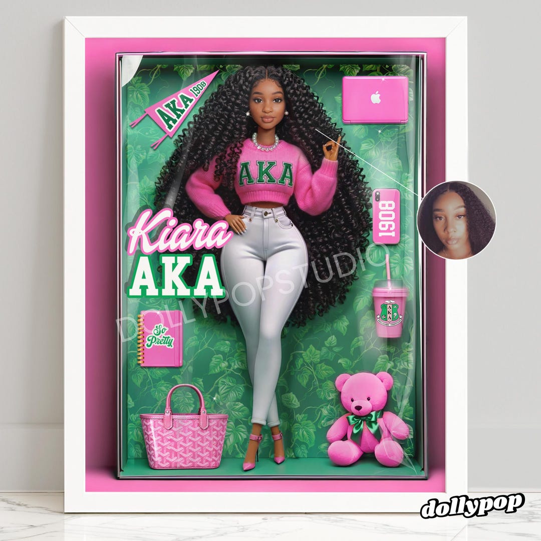 Personalized Doll Art Print Museum Quality Paper, AKA, Delta, Zeta ...