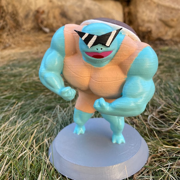 Buff Squirtle Figure - Etsy