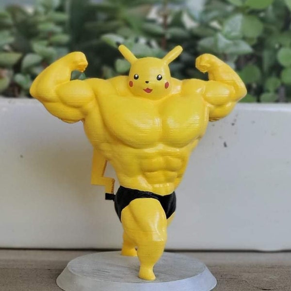 Buff Pikachu Figure - Etsy