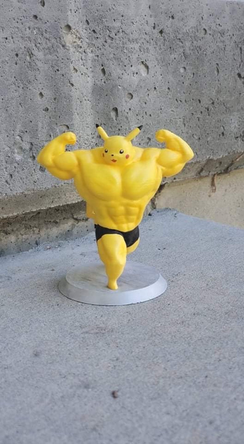 5 Buff Pikachu Figure Hand Painted Statue - Etsy