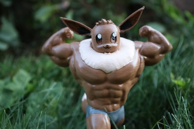 5 Buff Eevee Figure, Hand Painted Statue - Etsy