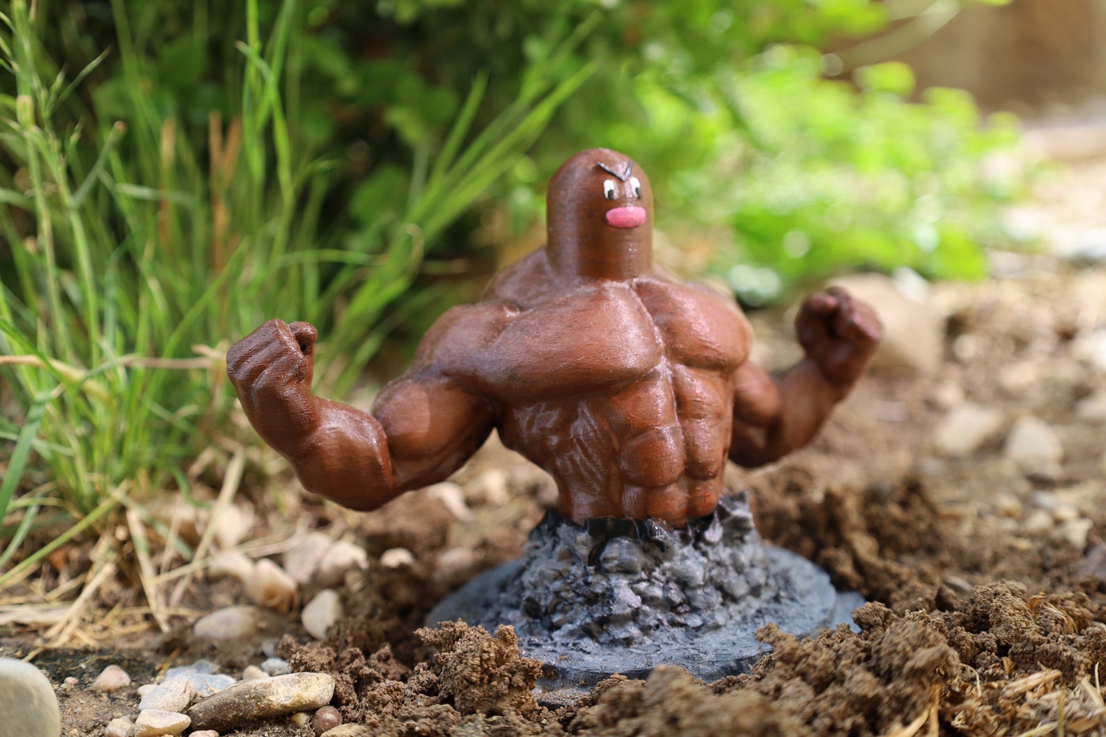 5 Buff Diglet Figure Hand Painted Statue - Etsy