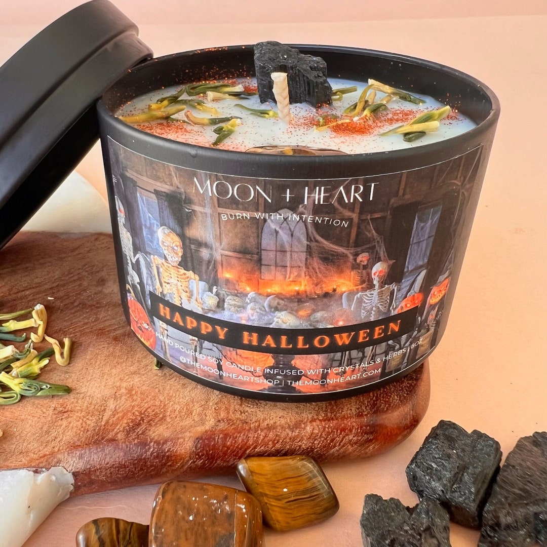 Scary Halloween Candle, Intention Candle, Spooky Season Gift, Horror ...