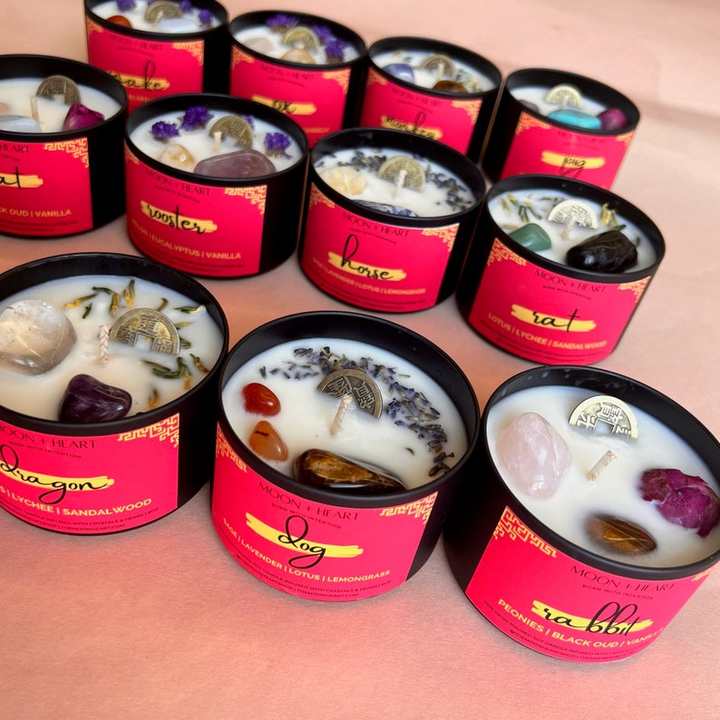Chinese ZODIAC Intention Candles Chinese Astrology Candle - Etsy