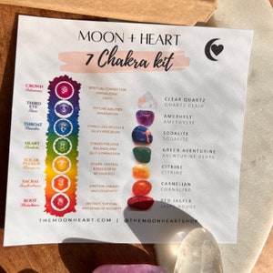 7 Chakra Kit Chakra Art Chakra Stone Set Root Chakra Large Healing ...