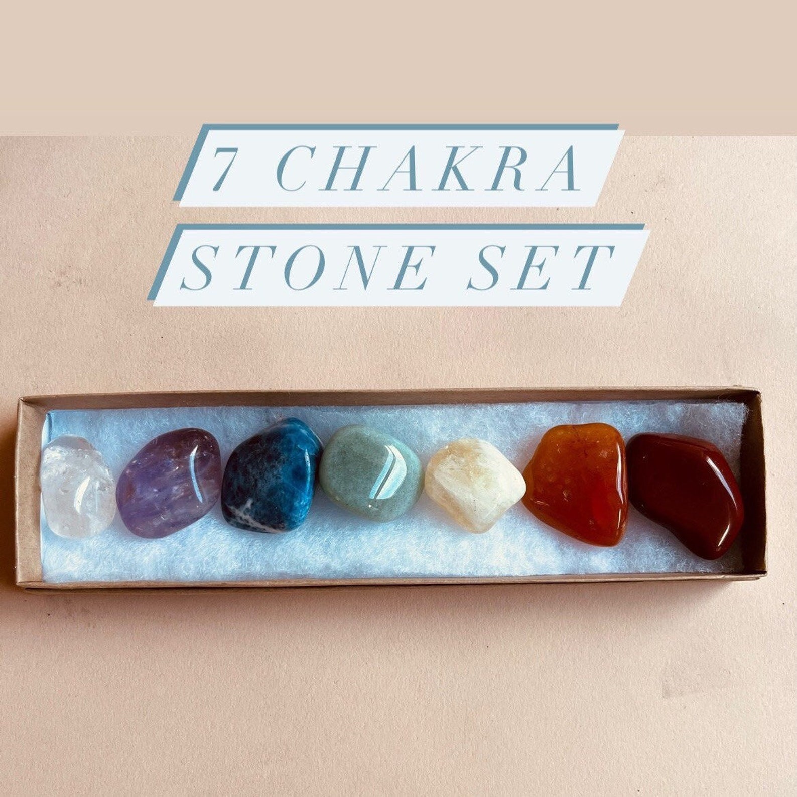 7 Chakra Kit Chakra Art Chakra Stone Set Root Chakra - Etsy