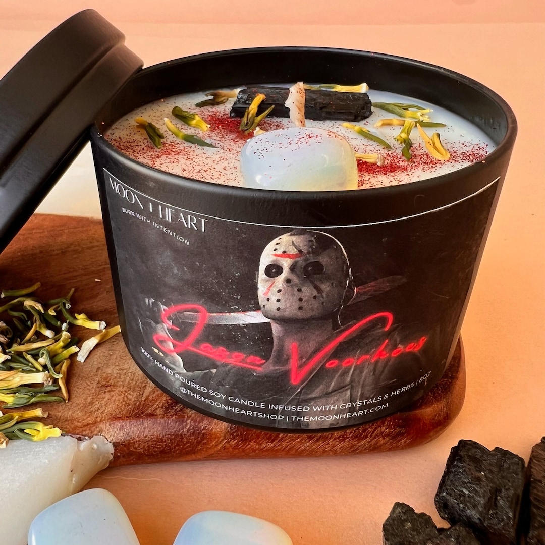 Jason Voorhees Halloween Candle, Intention Candle, Spooky Season Gift ...