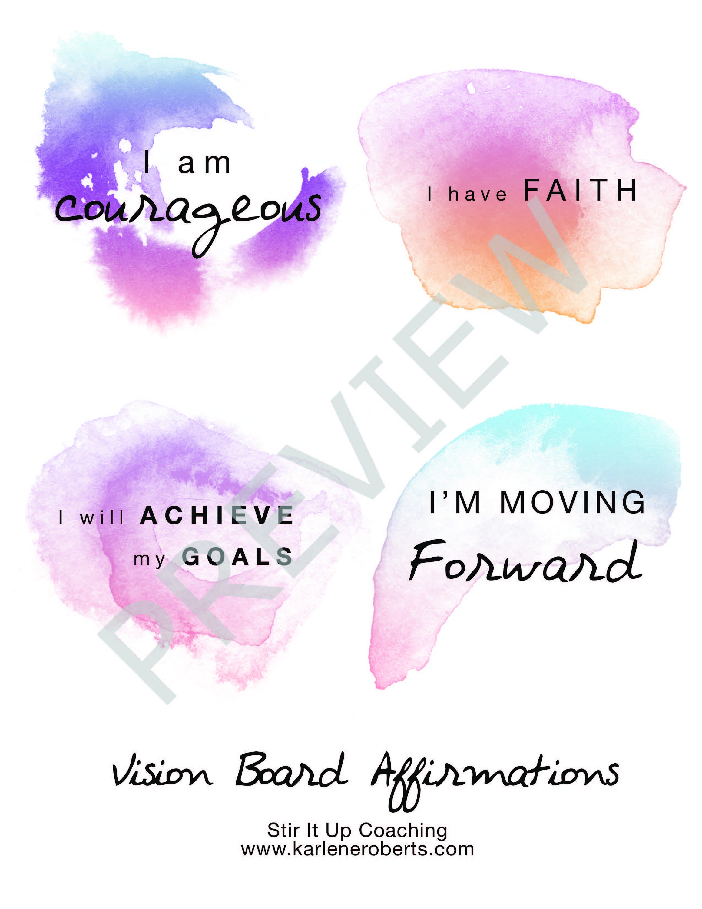 Printable Vision Board Affirmations - Etsy