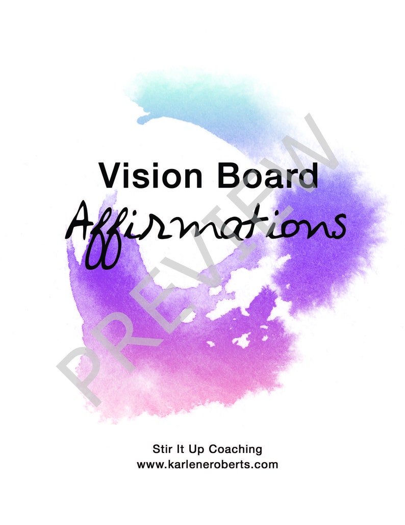 Printable Vision Board Affirmations - Etsy