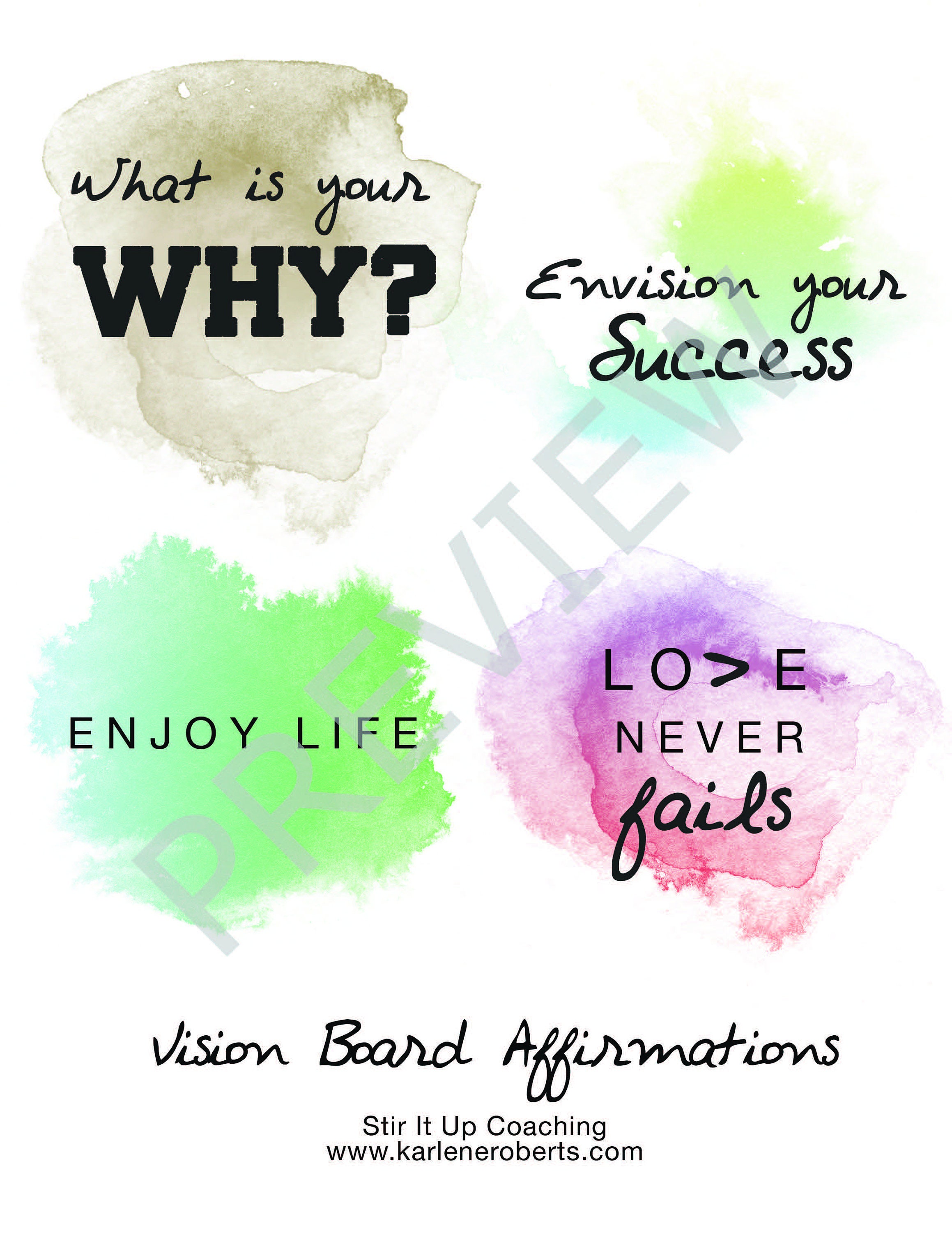 Printable Vision Board Affirmations - Etsy