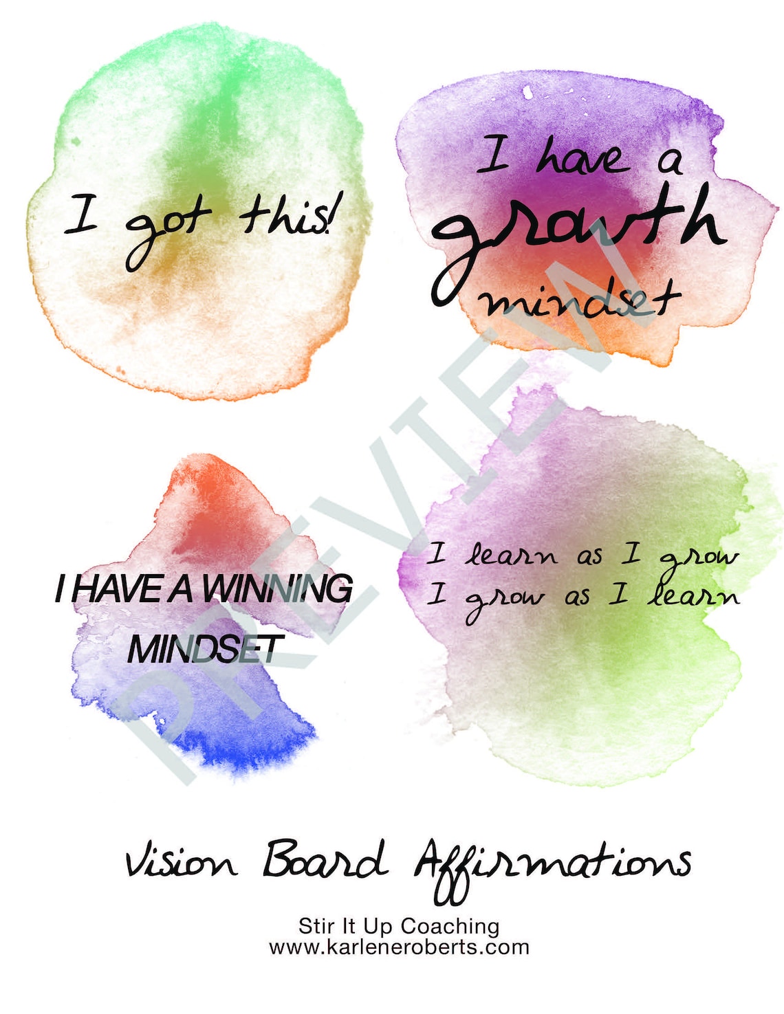Printable Vision Board Affirmations - Etsy