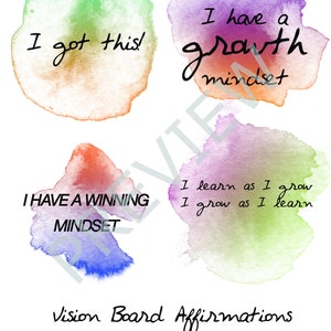 Printable Vision Board Affirmations - Etsy
