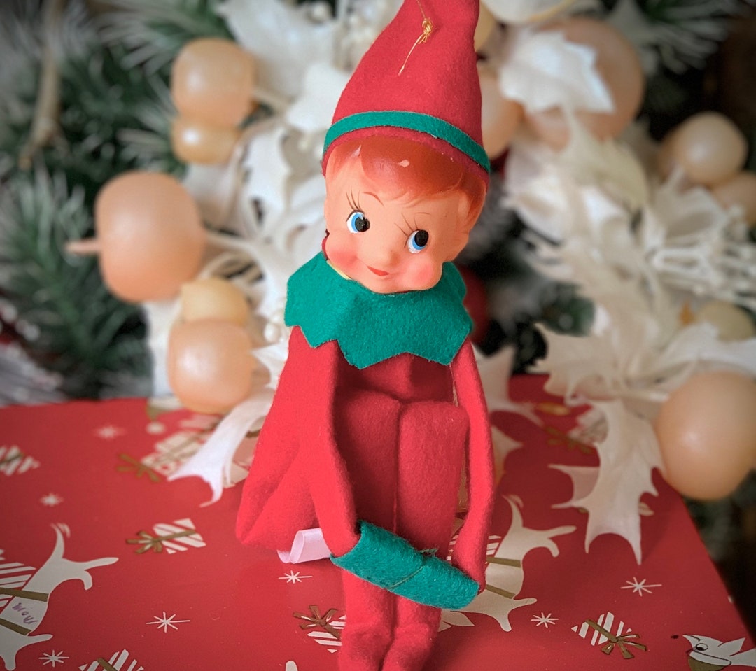 Vintage Knee Hugger Elf Mid Century Japan Shelf Sitter Christmas Pixie ...