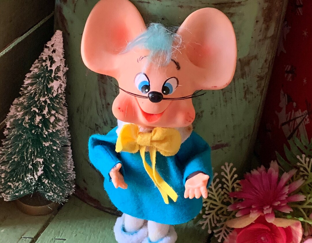 Vintage Big Ear Mouse Elf Boy Christmas Decoration Figurine Doll - Etsy