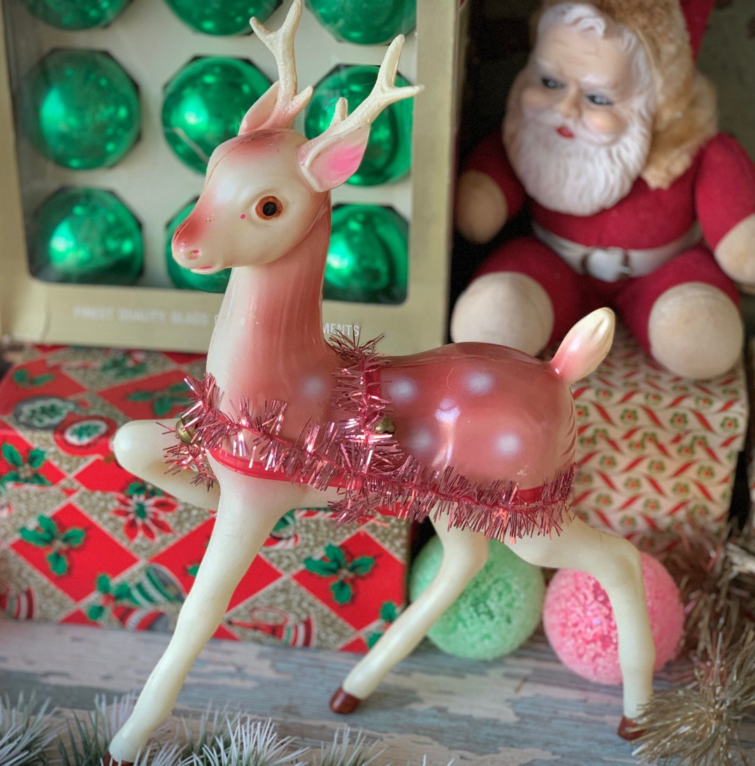 Vintage Celluloid Christmas Reindeer Japan Deer 12 Inch - Etsy