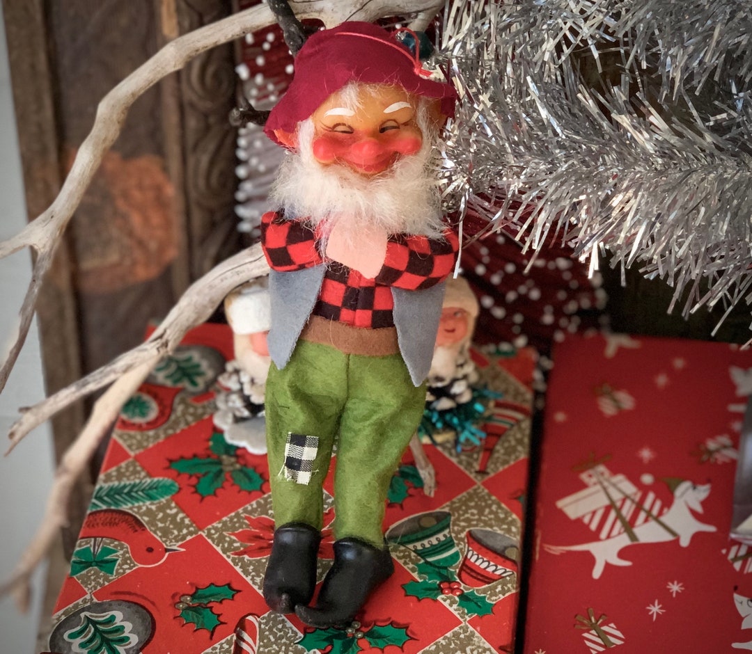 Vintage Bearded Elf Ornament Cute Hobo Christmas Pixie Decoration ...