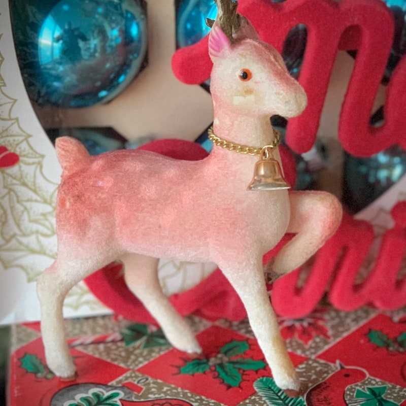 Pink Reindeer Ornament - Etsy