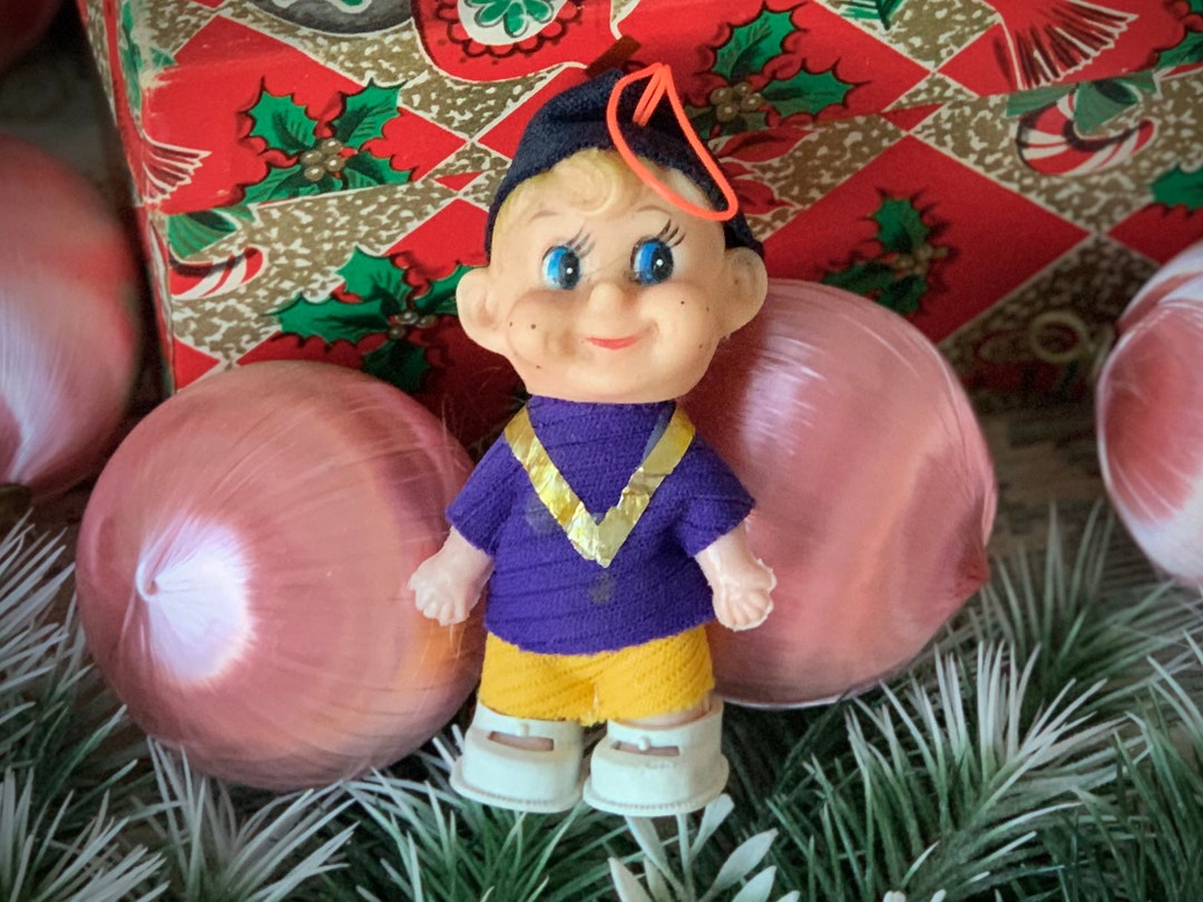 Vintage Mini Elf Boy Ornament Retro Mod Taiwan Miniature Pixie Doll 3.5 ...