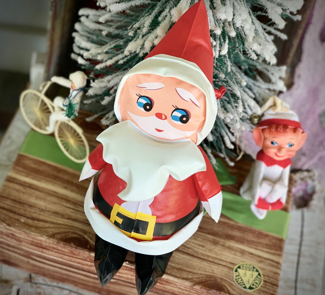 Vintage Inflatable Santa Doll Small Retro Japan Blow up Christmas ...